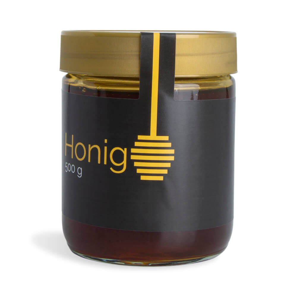 Honig Gewährverschlussetikett 500g – Klassischer Karl – honeystickers